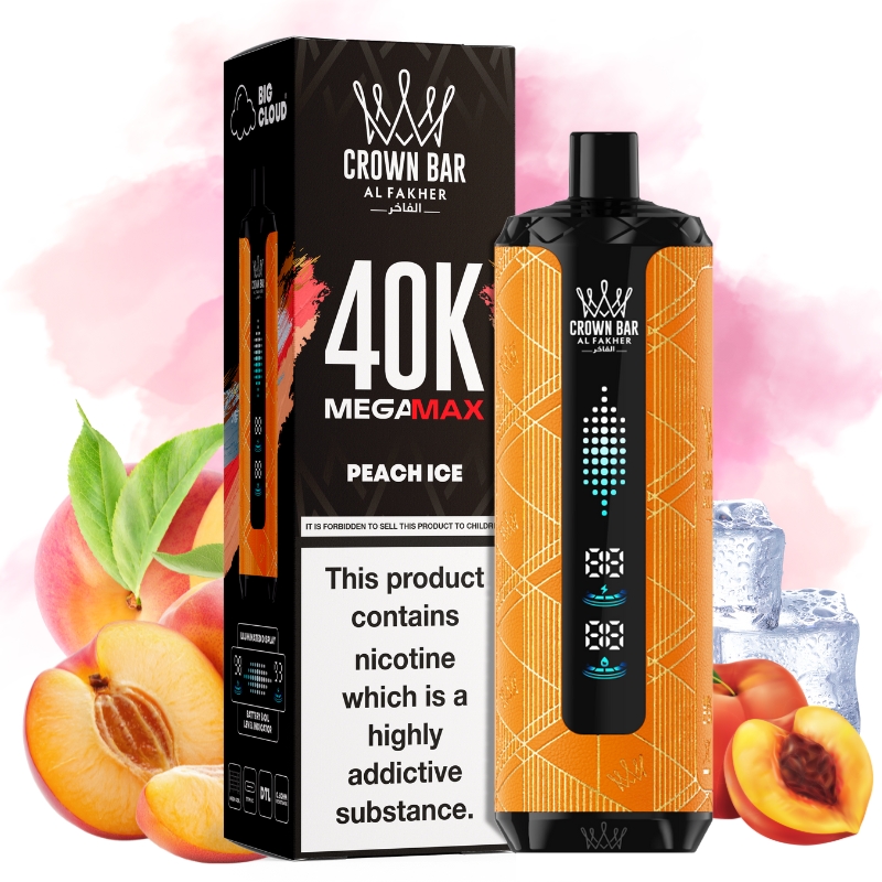 Al Fakher Mega Max 40000 Peach Ice Goût | Only €7,20 | MOQ 1pc - Puff ...